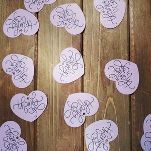 Office | Thank You Tags Thanks Heart Hearts Tag Purple | Poshmark